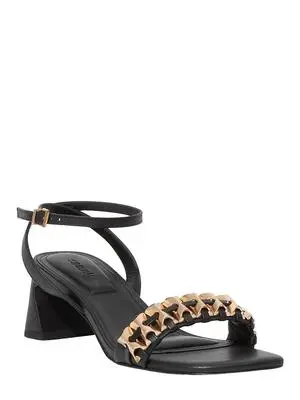 Simkhai Faye Beaded Leather Sandals - Black