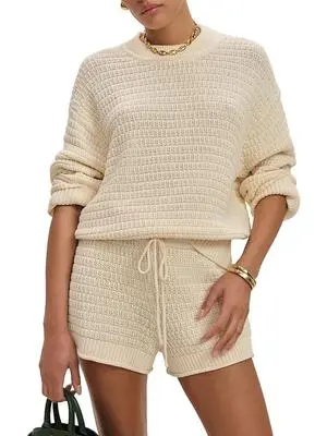 REFORMATION Collie Oversized Sweater Ivory