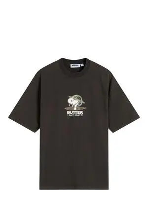 BUTTER GOODS X Peanuts Can't Stand It T-shirt - Washed Black