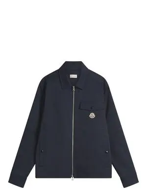 Moncler Gabardine Cotton Shirt Jacket - Navy