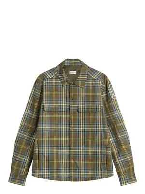 Moncler Eco Nylon Check Shirt Jacket - Green