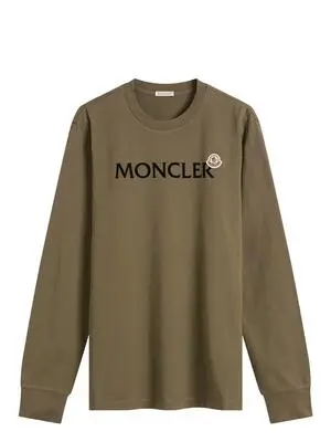 Moncler Long Sleeve Cotton T-shirt - Green