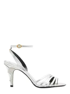 Valentino Garavani Ladycrush Crystal-appliqué Sandals - Silver