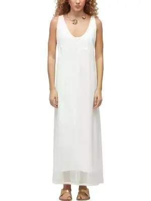 OSKLEN Long Scoop-neck Dress - White