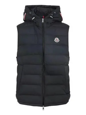 Moncler Hooded Padded Gilet - Black