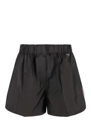 Prada Logo-detail Shorts - Black