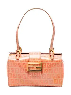Fendi 20th Century Zucchino Crystal Shoulder Bag - Orange