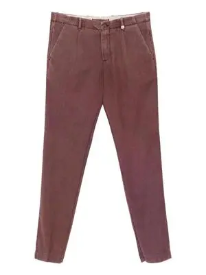 MYTHS Front-pleat Trousers - Red