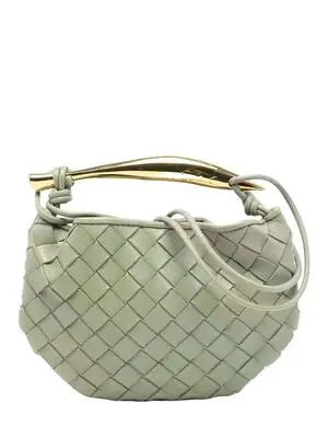 Bottega Veneta Lambskin Intrecciato Sardine Satchel - Grey