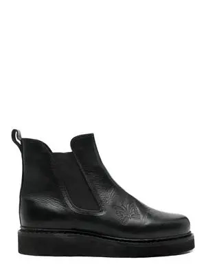 Needles Embossed-detail Platform Boots - Black