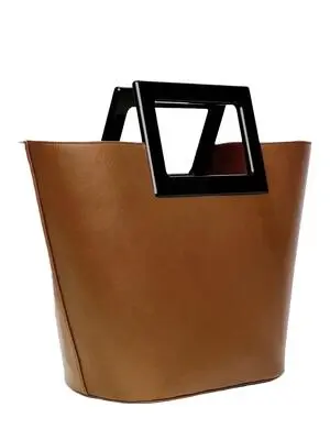 MARINA RAPHAEL Riviera Square-handle Tote Bag - Brown