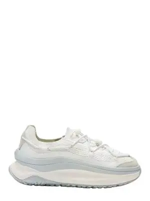 Moon Boot Lace-up Knitted Sneakers - White