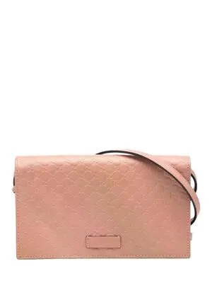 Gucci Microssima Wallet On Strap Crossbody Bag - Pink
