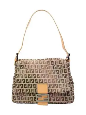 FENDI Zucchino Canvas Mamma Forever Shoulder Bag