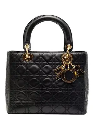 DIOR Christian Dior 1997 Medium Cannage Lady Dior Satchel