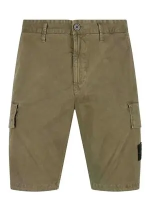 Stone Island Button-fastening Cargo Shorts - Green