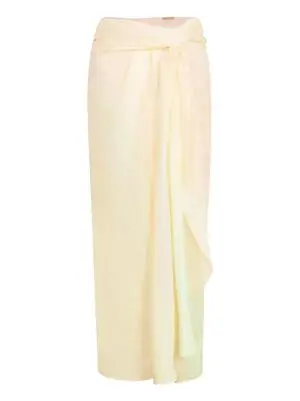 Johanna Ortiz Draped Midi Skirt - Neutrals