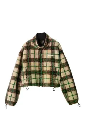 Miu Miu Checked Zip Jacket - Neutrals