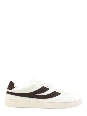 Superga Stripe Detail Leather Sneakers - White