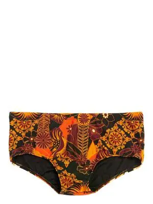 OSKLEN Floral-print Swimming Trunks - Black