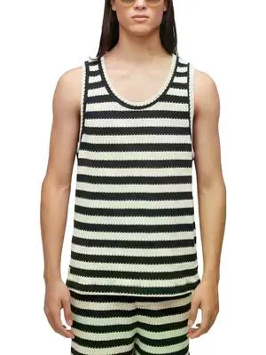 OSKLEN Striped Tank Top - Black