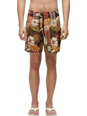 OSKLEN Floral-print Bermuda Shorts - Brown