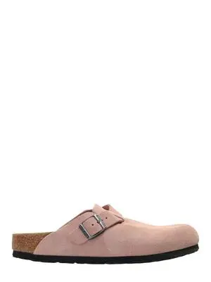 BIRKENSTOCK Boston Suede Clogs - Pink