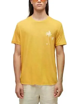 OSKLEN Palm-tree Short-sleeve T-shirt - Yellow