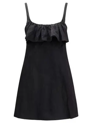 Chloé Ruffled Backless Mini Dress - Black