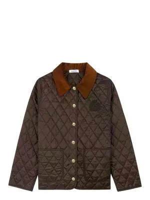SPORTY & RICH Quilted Logo-Embroidered Jacket