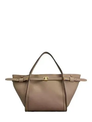 TOD'S Buckle Strap Tote Bag - Neutrals