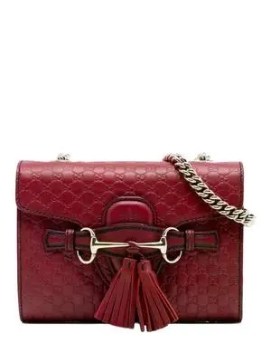 Gucci Mini Microissima Emily Crossbody Bag - Red