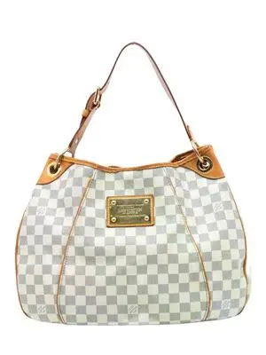 LOUIS VUITTON 2011 Damier Azur Galliera Pm Shoulder Bag - White