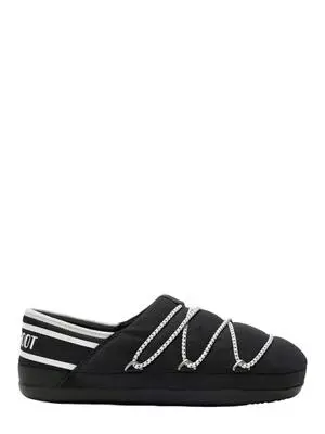 Moon Boot Embellished Slippers - Black