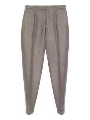 BRIGLIA 1949 Tailored Virgin-wool Trousers - Grey