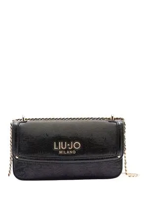 Liu Jo Lizard Effect Chain Satchel - Black