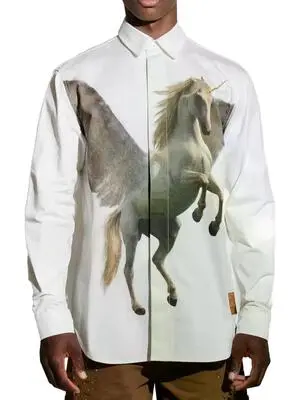 GARCIAS Pegasus-print Shirt - White