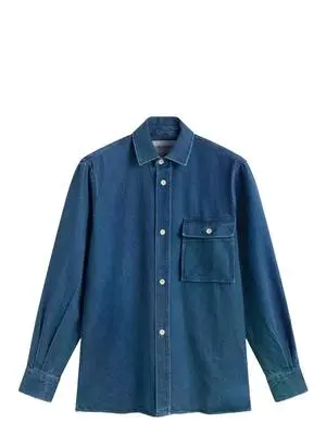 LES HÉRITIERS Pocket Indigo Shirt - Blue