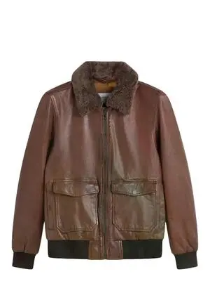 LES HÉRITIERS Fur Collar Onyar Jacket - Brown