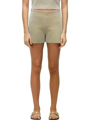OSKLEN Metallic Mini Shorts - Neutrals