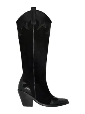 Johanna Ortiz Western Legacy Leather Boots - Black