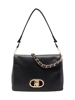Liu Jo Braided Chain Satchel With Logo - Black