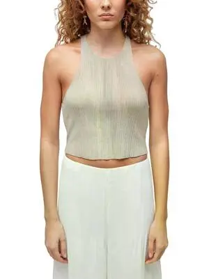 OSKLEN Ribbed Racerback Top - Neutrals