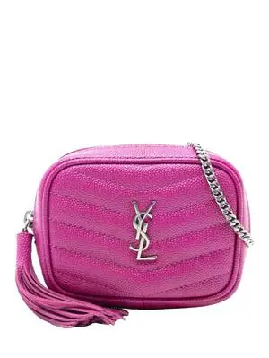 Saint Laurent Baby Matelasse Camera Crossbody Bag - Pink