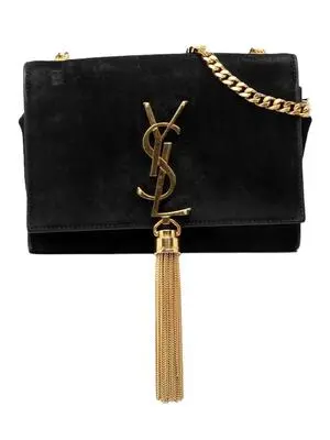Saint Laurent 2015 Small Monogram Kate Tassel Crossbody Bag - Black