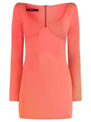 Alex Perry Long-sleeve Mini Dress - Orange