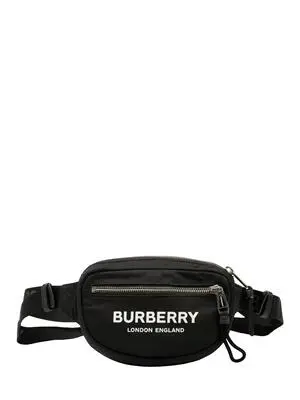 Burberry 2018-2025 Nylon Logo Belt Bag - Black