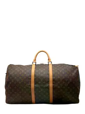 LOUIS VUITTON 1991 Monogram Keepall 60 Travel Bag - Brown