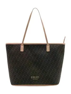 Liu Jo Monogram Jacquard Tote Bag - Brown