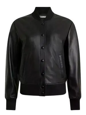 Bally Leather Bomber Jacket - Black